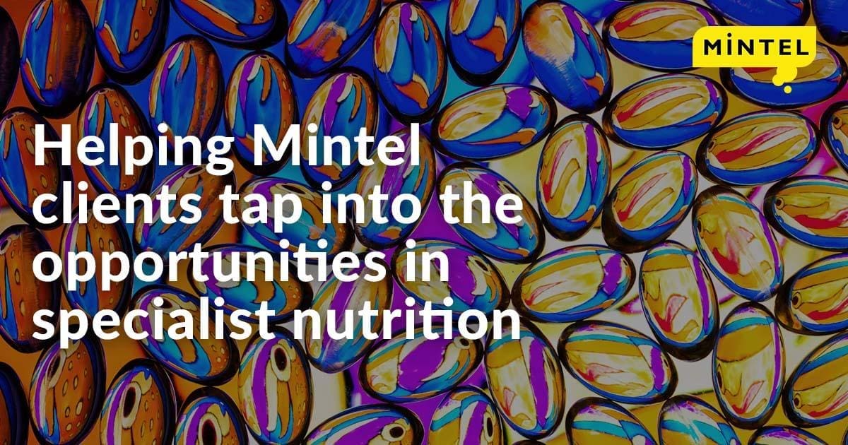 Specialist nutrition is an exciting growth area for Mintel Food & Drink ...