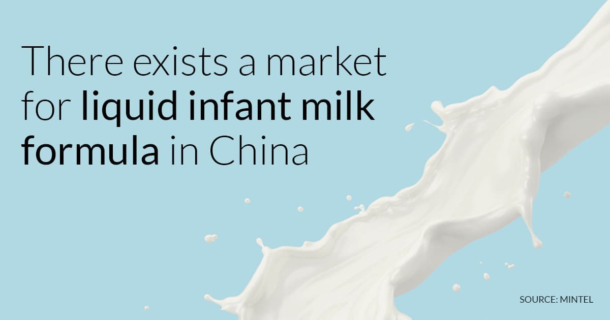 There exists a market for liquid infant milk formula in China | Mintel