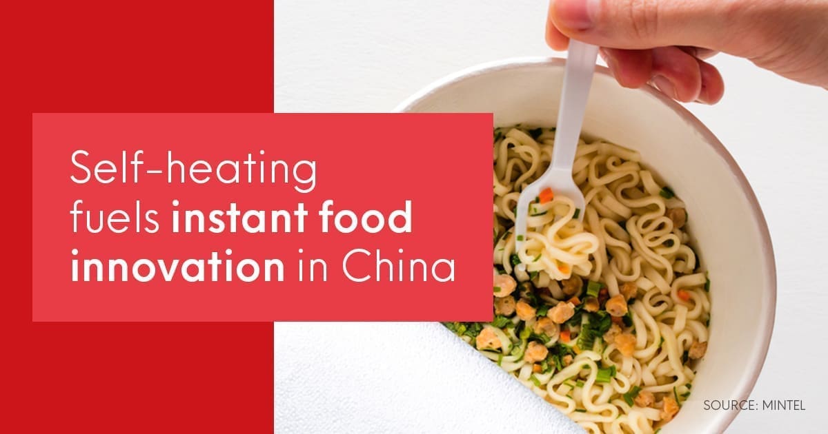 Self-heating fuels instant food innovation in China | Mintel