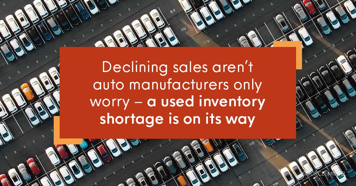 Declining sales aren’t auto manufacturers only worry – a used inventory ...