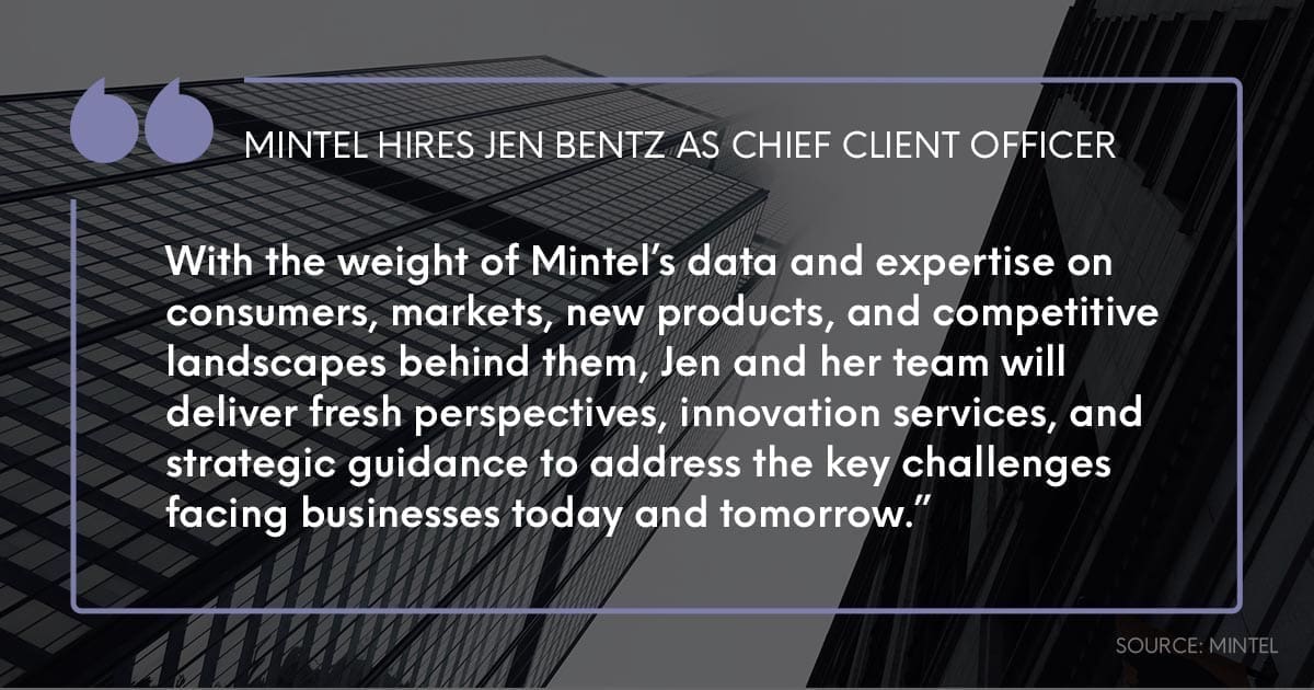 Mintel hires Jen Bentz as Chief Client Officer