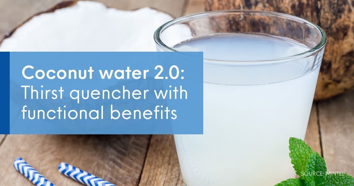 Coconut water 2.0: Thirst quencher with functional benefits | Mintel