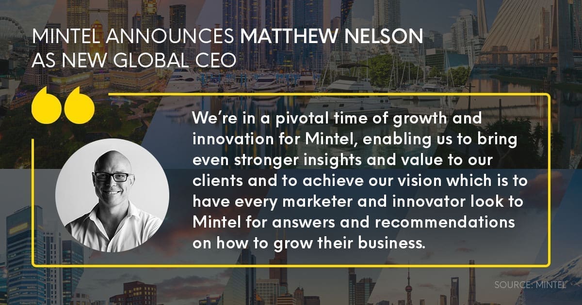 Mintel announces Matthew Nelson as new Global CEO