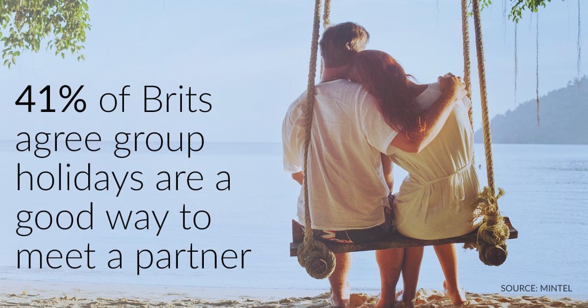 Group holidays are a good way to meet a partner