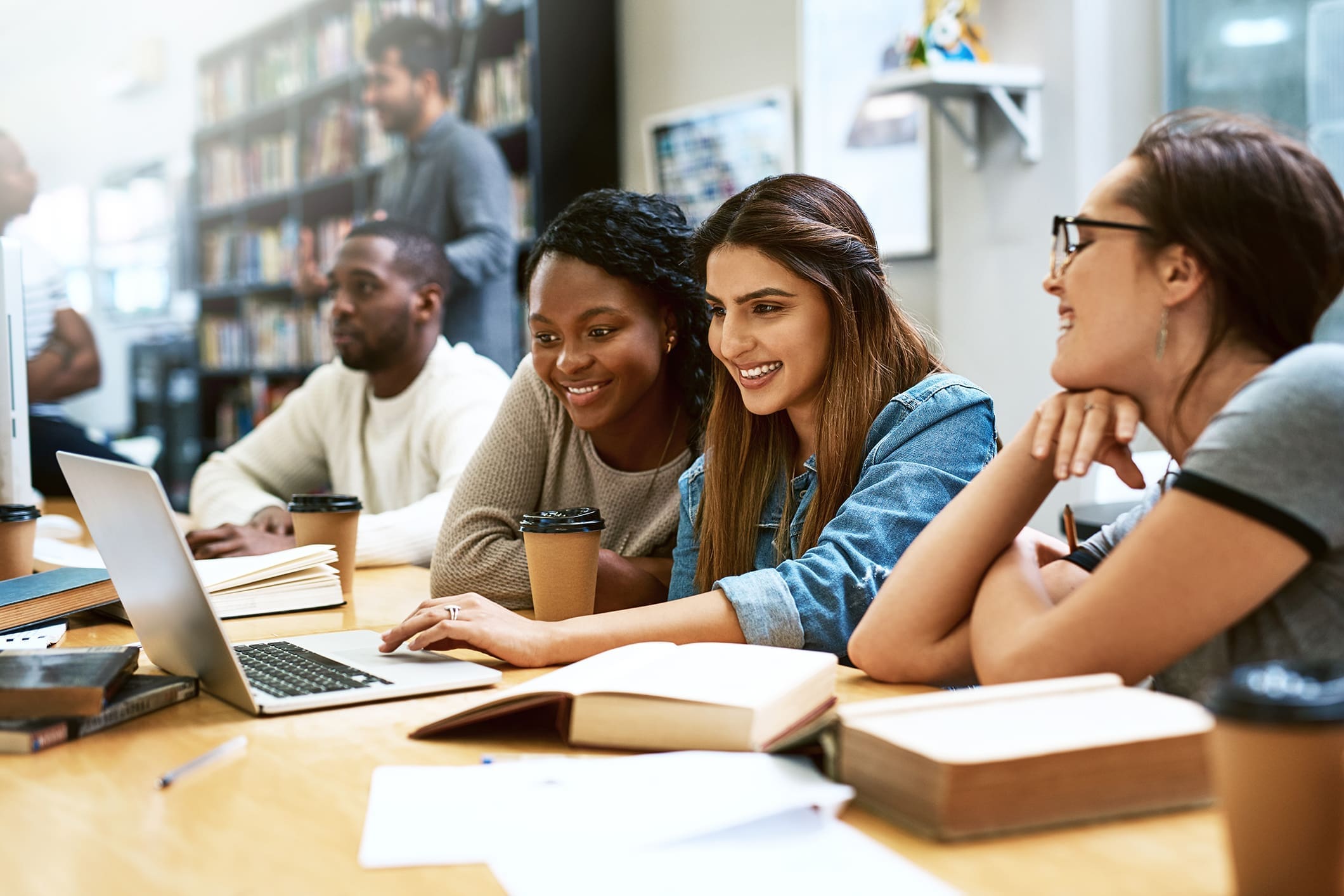 High School Students Working Together