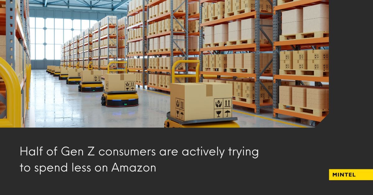 Half of Gen Z consumers are actively trying to spend less on Amazon ...